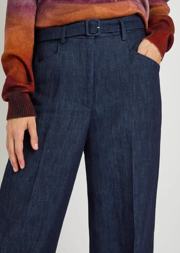 Gabriela Hearst Belted Wide-leg Trousers