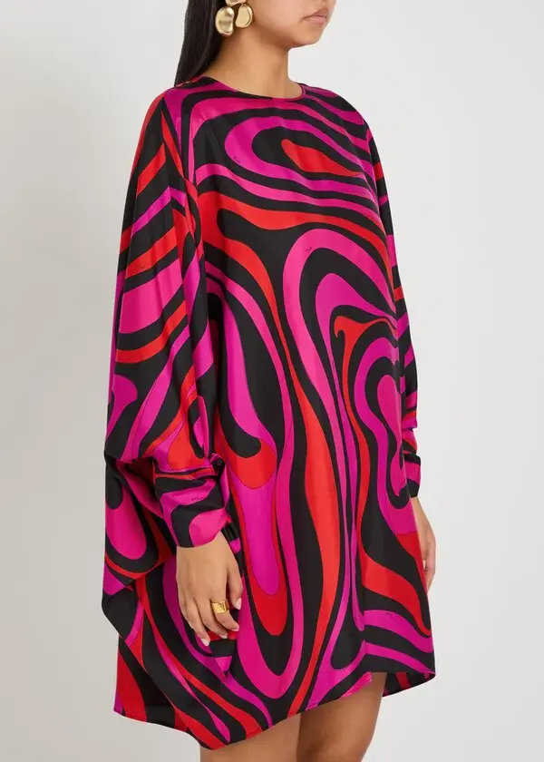 Emilio Pucci Printed Silk-twill Mini Kaftan