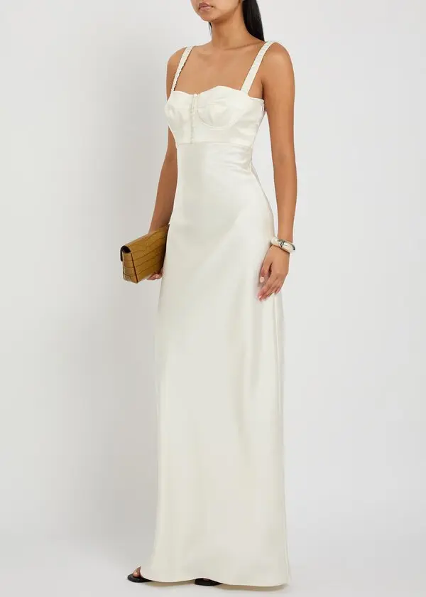 Anna October Aglaya Satin Maxi Dress