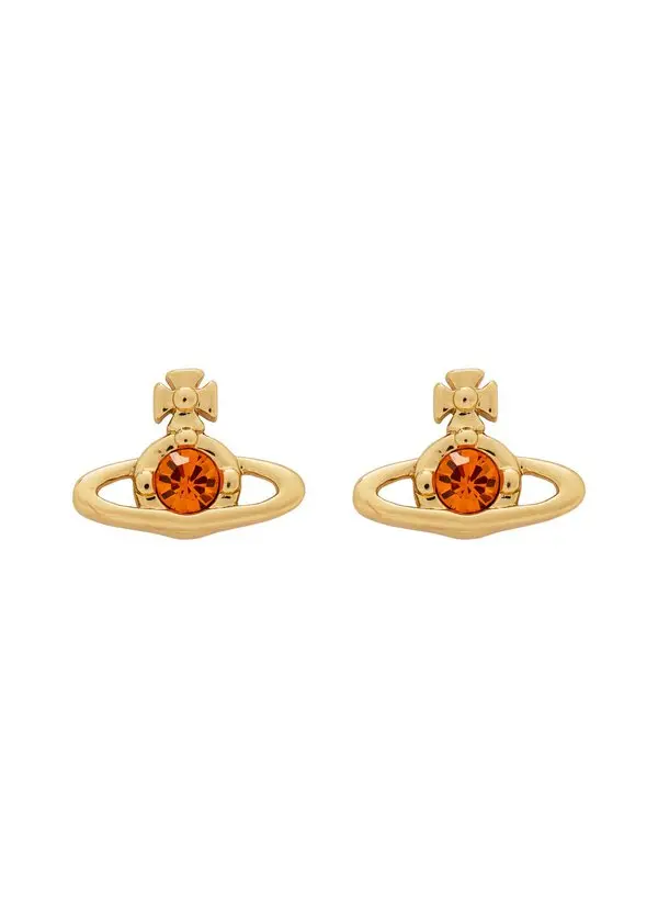 VIVIENNE WESTWOOD Nano Solitaire Orb Earrings - Orange