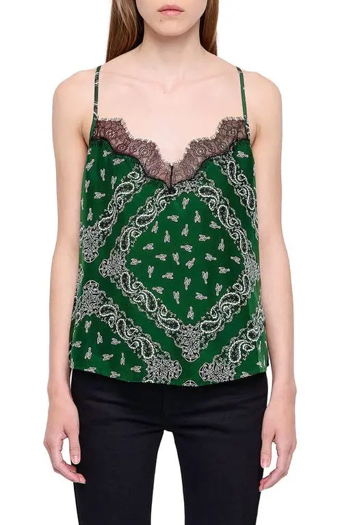 Zadig&Voltaire Cespa Silk Bandana Camisole - Meadow