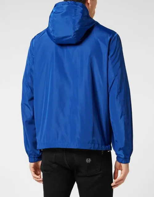 Philipp Plein Zip-up Hooded Jacket - Darkblue
