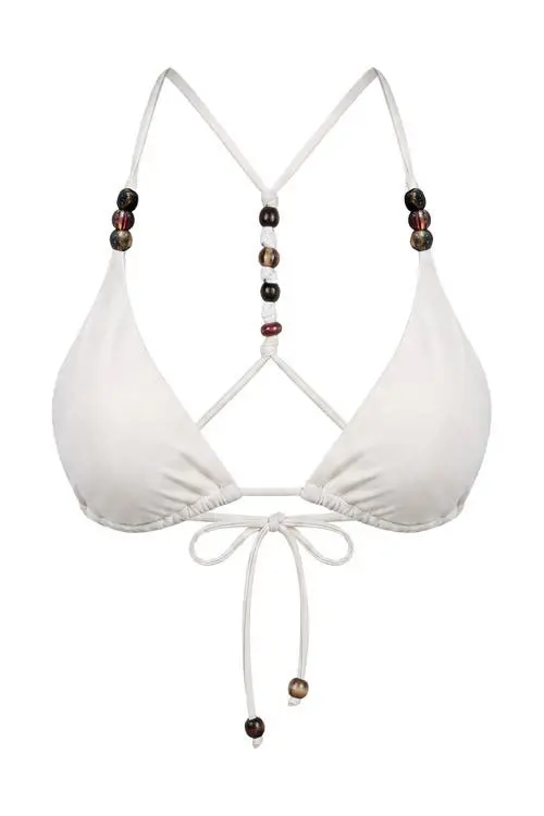 NICHOLAS Rita Racerback Bikini Top - Ivory