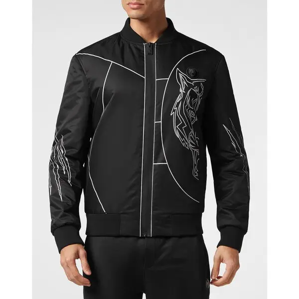 PLEIN SPORT Nylon Bomber Tiger Court Edition