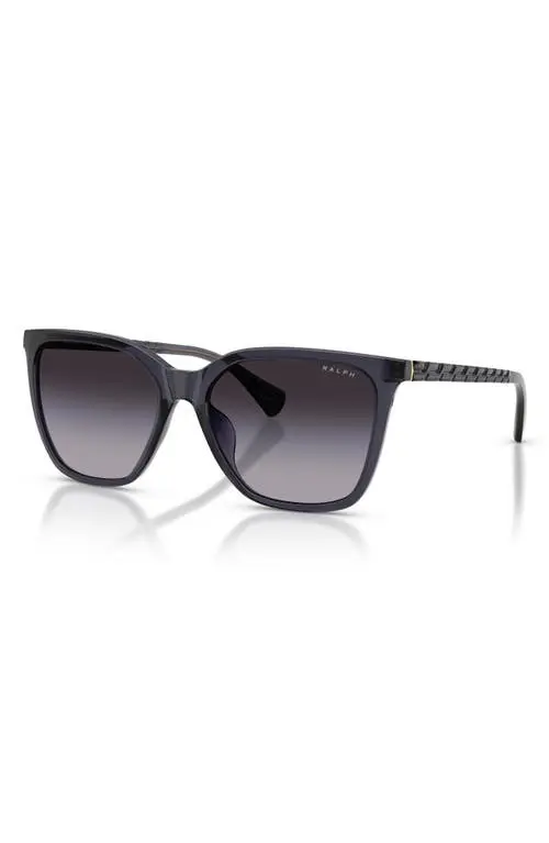 Ralph Lauren Gradient Square Frame Sunglasses - Transparent Violet/grey