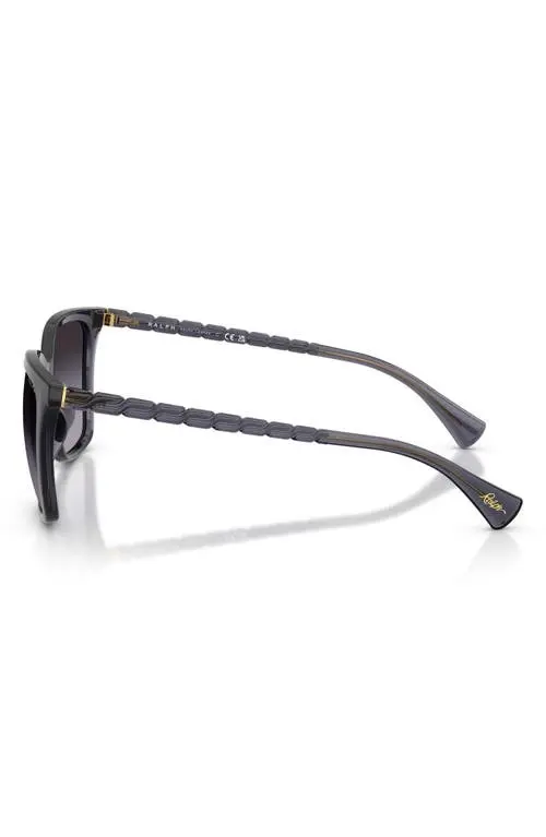 Ralph Lauren Gradient Square Frame Sunglasses - Transparent Violet/grey