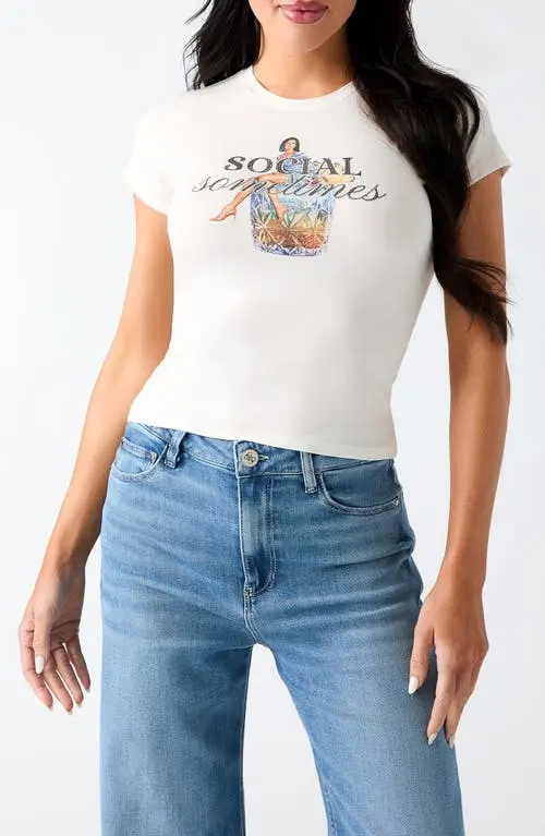 Guess Social Sometimes Graphic T-shirt - White