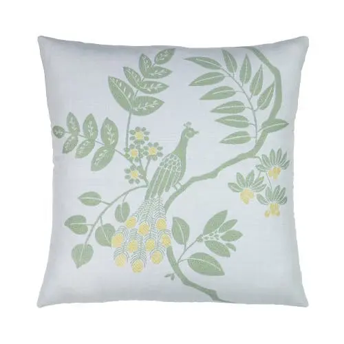 Elaine Smith Plume Jacquard Indoor & Outdoor Woven Accent Pillow - Spring
