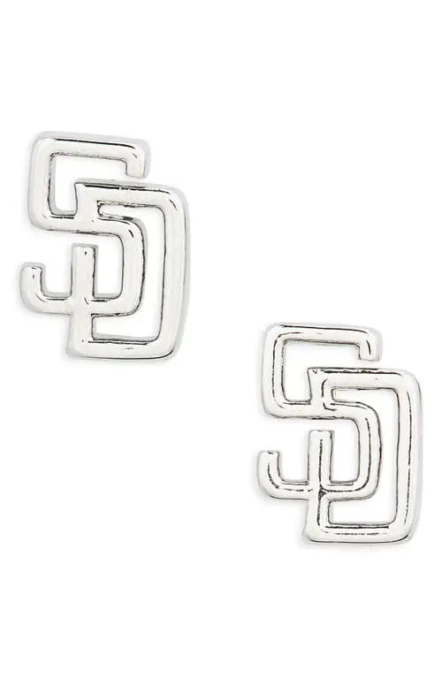 LUV AJ Mlb Logo Stud Earrings