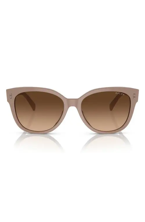 Ralph Lauren Cat Eye Sunglasses - Shiny Solid Beige/brown