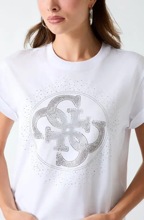 Guess Hotfix Logo Graphic T-shirt - White