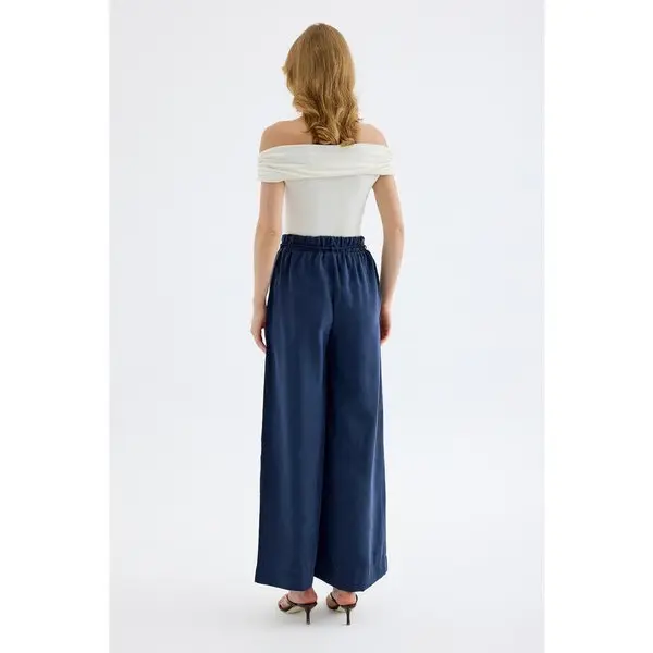 MONLICIA Calira Modal Wide Leg Pants - Blue