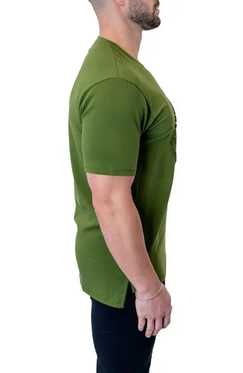 MACEOO Stamped Logo Stretch Cotton T-shirt