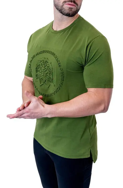 MACEOO Stamped Logo Stretch Cotton T-shirt