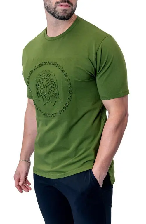 MACEOO Stamped Logo Stretch Cotton T-shirt
