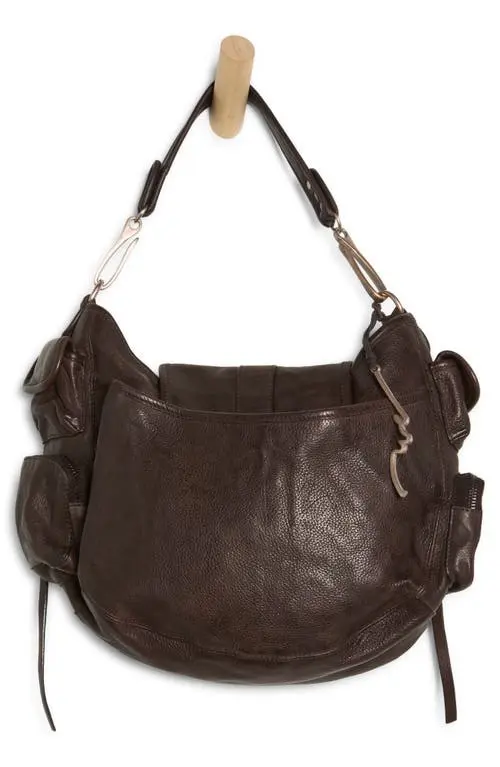 Free People Asher Leather Tote - Espresso