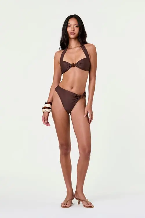 NICHOLAS Sirena Halter Bikini Top - Espresso