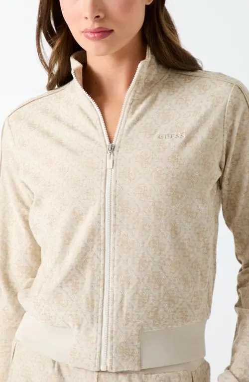 Guess 4g Logo Allover Jacquard Track Jacket