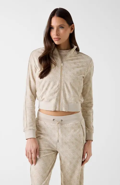 Guess 4g Logo Allover Jacquard Track Jacket