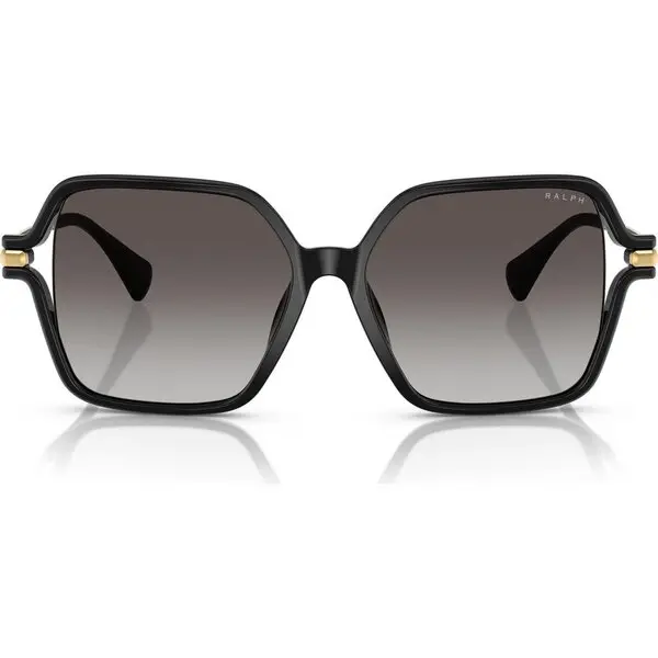 Ralph Lauren Tortoiseshell Gradient Square Sunglasses - Shiny Black/gradient Grey