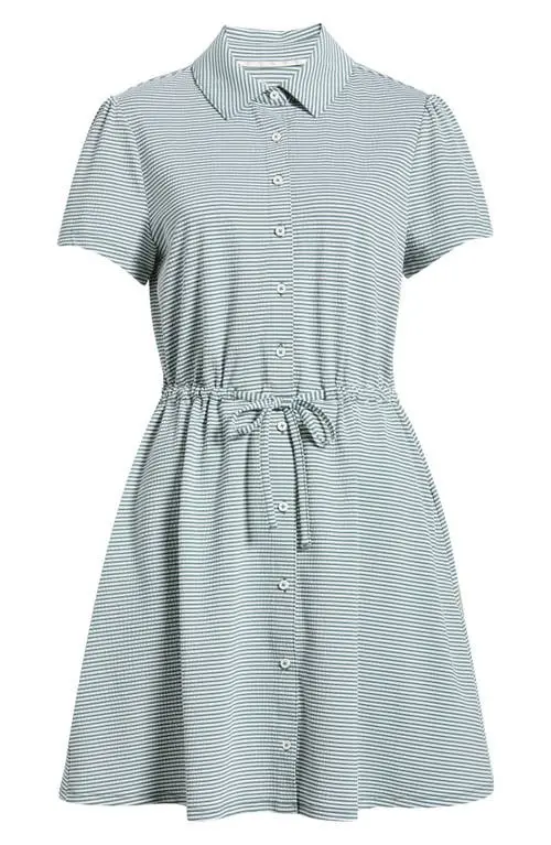 Tommy Bahama Costa Wave Stripe Shirtdress - Dk Jade