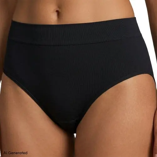 LANDS' END Bikini Brief Cotton Comfort Seamless Basics 3 Pack Panties - Clay Bisque Pk