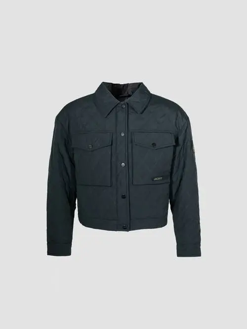 JACK1T Eden Quilted Shirt Jacket - Black