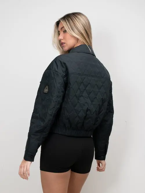 JACK1T Eden Quilted Shirt Jacket - Black