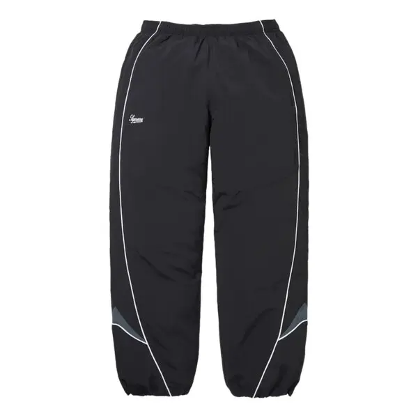 Supreme Contrast Piping Track Pant - Black