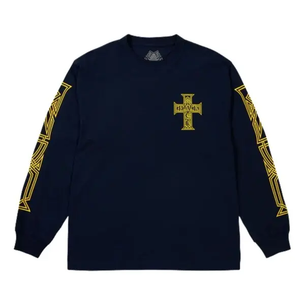 PALACE Y So Cross Long-sleeve T-shirt - Navy