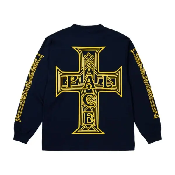 PALACE Y So Cross Long-sleeve T-shirt - Navy