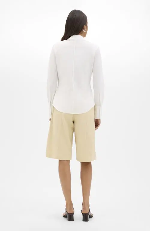 Another Tomorrow Poplin Bias Shirt