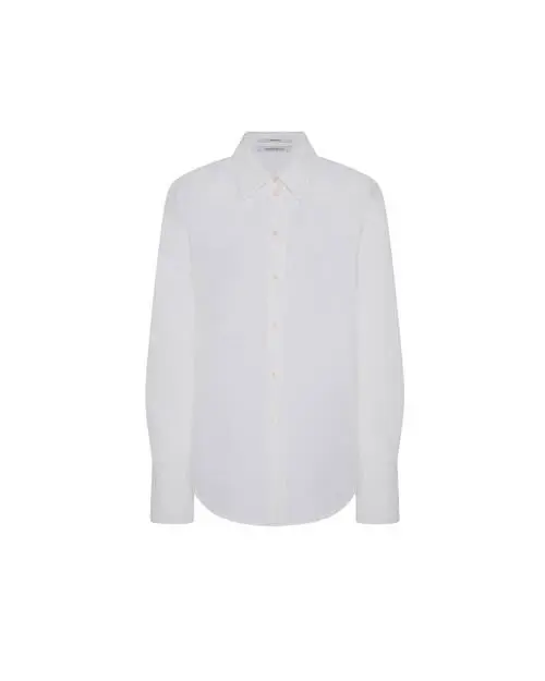 Another Tomorrow Poplin Bias Shirt