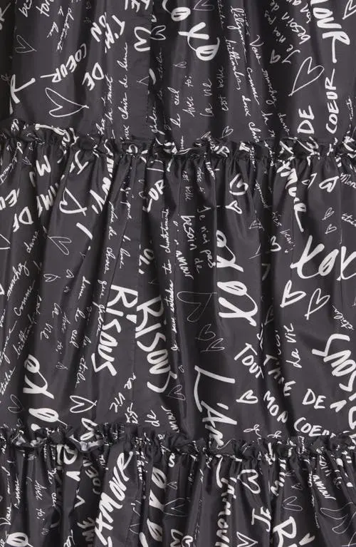 Cinq À Sept Rika Love Note Long Sleeve Minidress