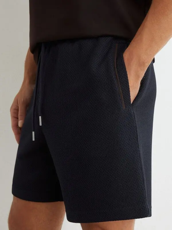 REISS Elijah Textured Drawstring Shorts