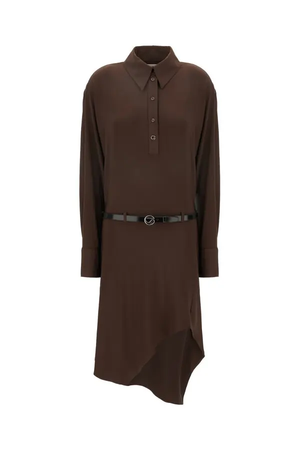 Coperni Long Sleeve Belted Dress - Multicolor