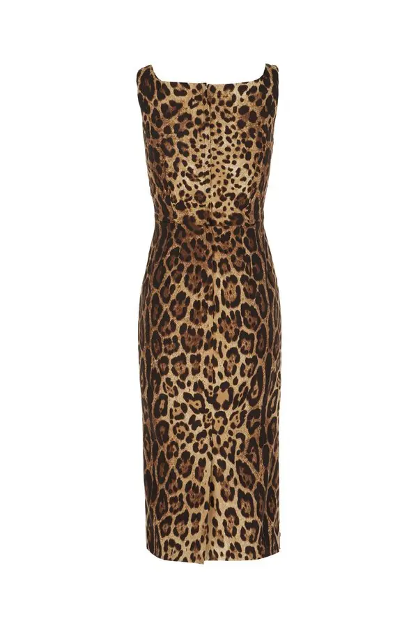 Dolce & Gabbana Leopard Print Dress - Multicolor