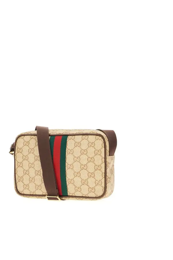 Gucci Monogram Camera Bag With Web Stripe - Multicolor