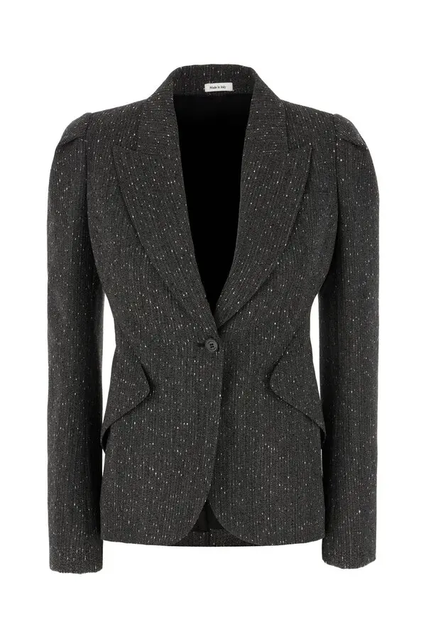 Alexander McQueen Tweed Blazer - Multicolor