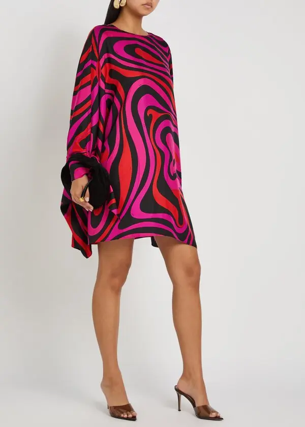Emilio Pucci Printed Silk-twill Mini Kaftan