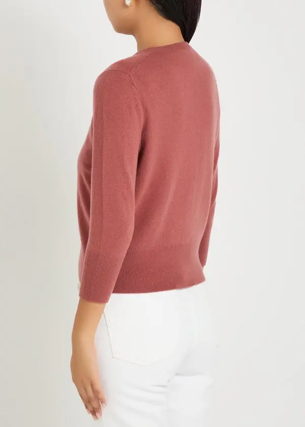 Vince Cropped Wool And Cashmere-blend Cardigan