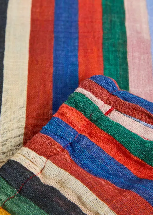 Staud Mateo Striped Cotton Trousers