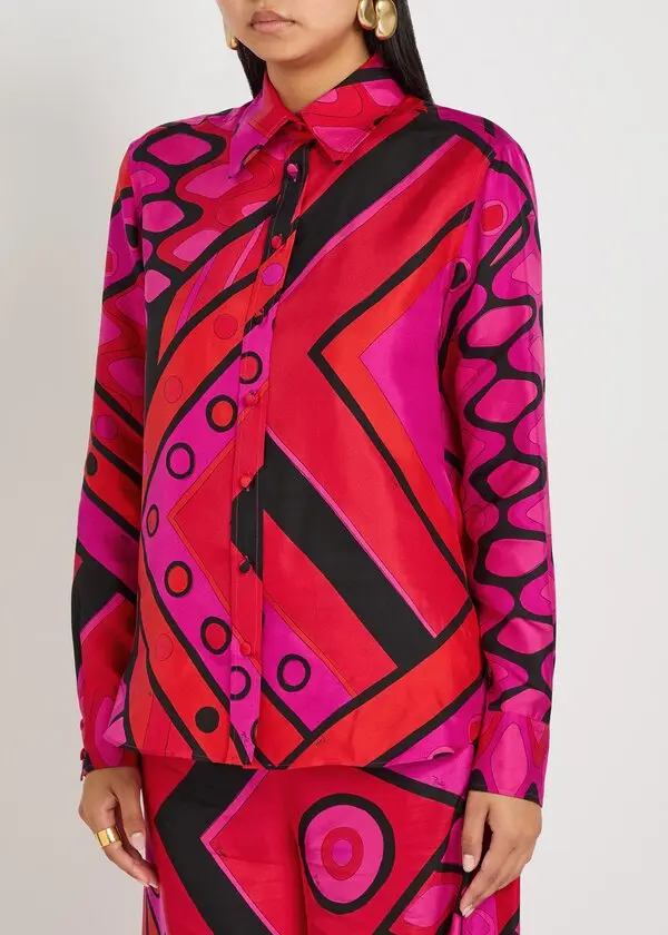 Emilio Pucci Printed Silk-twill Shirt