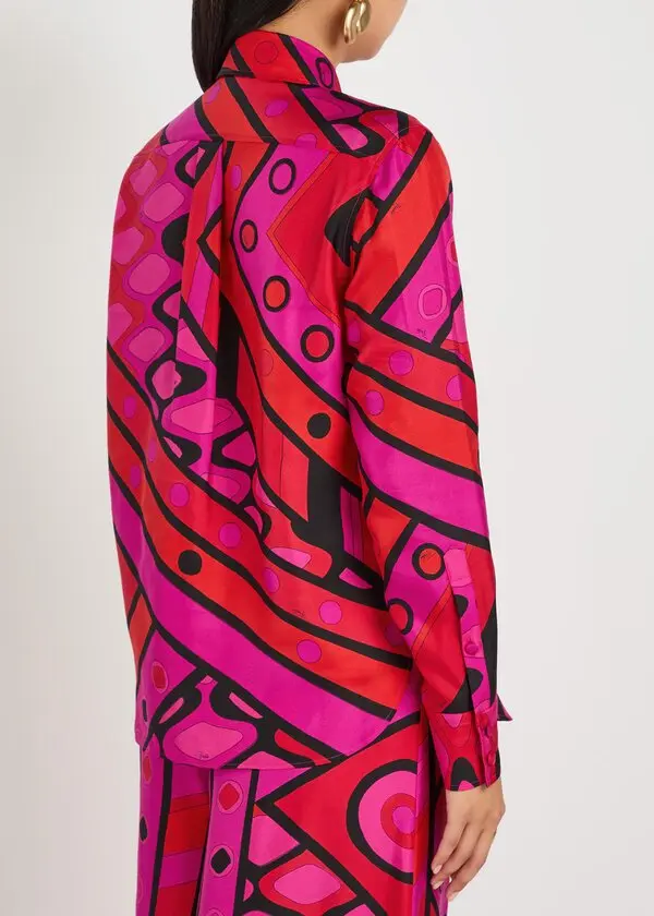 Emilio Pucci Printed Silk-twill Shirt