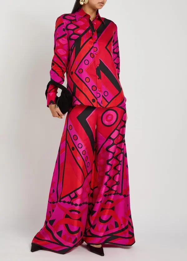 Emilio Pucci Printed Silk-twill Shirt
