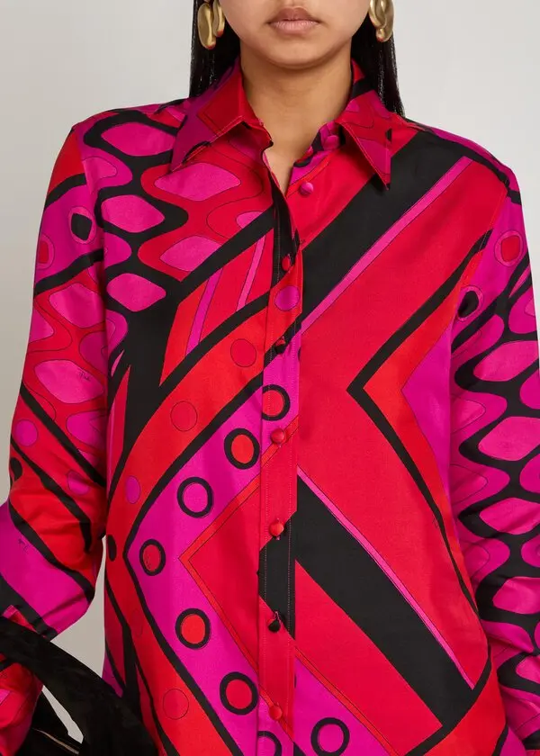 Emilio Pucci Printed Silk-twill Shirt