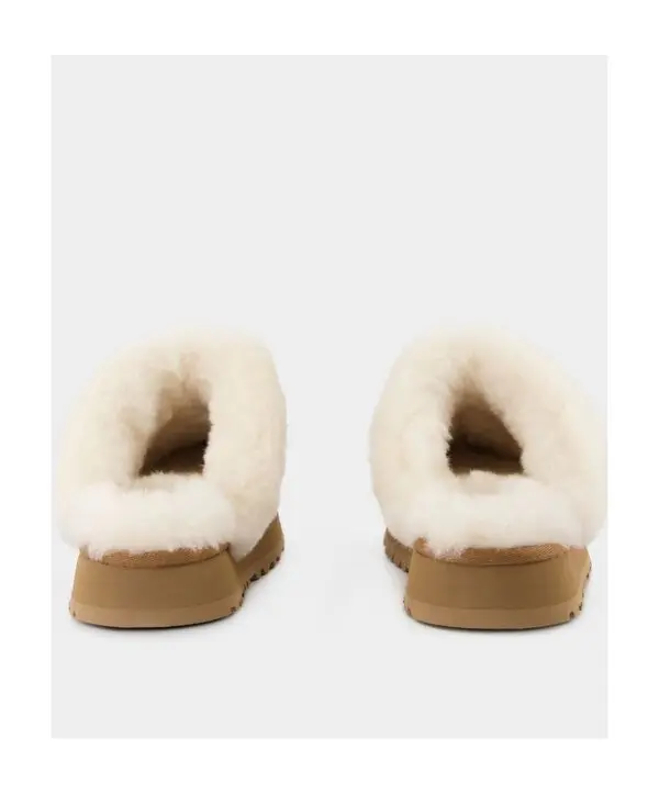 UGG Disquette Shearling Platform Slippers