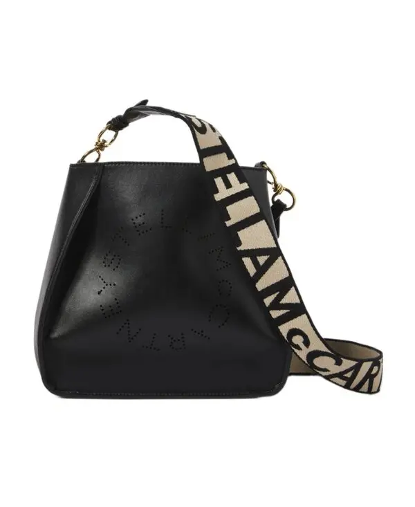 Stella McCartney Logo Perforated Shoulder Bag