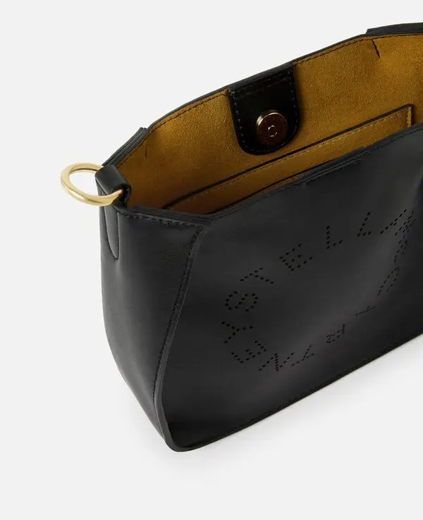 Stella McCartney Logo Perforated Shoulder Bag