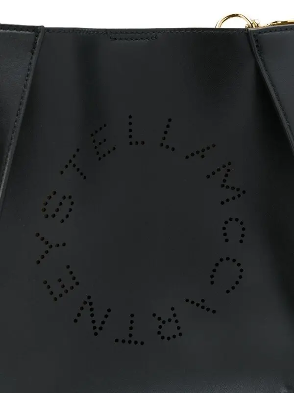 Stella McCartney Logo Perforated Shoulder Bag
